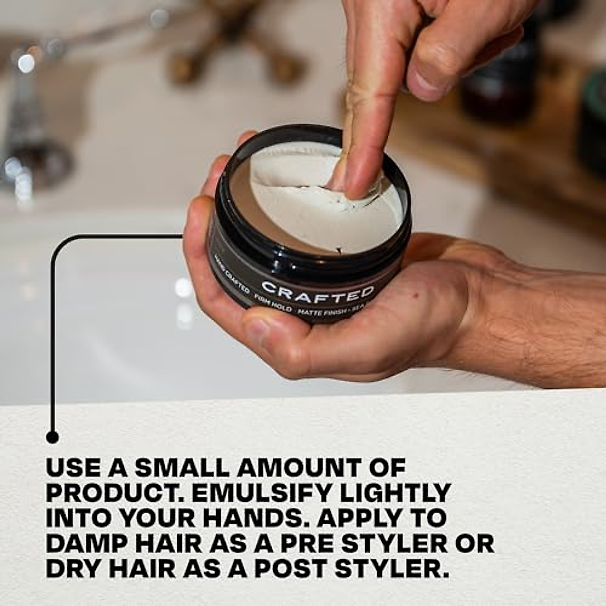 THESALONGUY CRAFTED Sea Salt Paste | Firm Hold/Low Shine | Add Volume, Texture, & Definition | Hand Crafted for all Hair Types | Lightweight [Dry Paste] Styler | 4oz Made in the USA