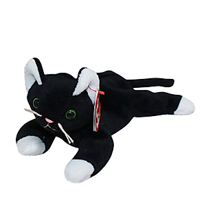 Ty Beanie Babies Zip The Black Cat with White Paws
