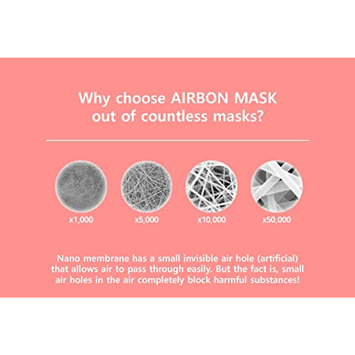 10Pcs AIRQUEEN Korean Nanofiber Filter Childern Mask for kids (White)