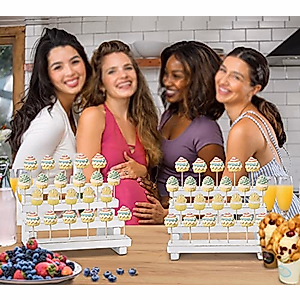 Cake Pop Stand Holder for Display, 22 Hole Solid Wood Lollipop Stand Holder for Weddings Baby Showers Birthday Parties Anniversaries Cake Pop Holder Cake Pop Stand (22 Hole)