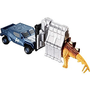 Matchbox Jurassic World Dino Transporters, 1 Vehicle & 1-2 Mini Dinosaurs, Ages 3 Years Old & Up