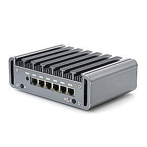 Firewall Hardware, VPN, Network Security Appliance, Router PC, Intel I5 8250U, RS36, AES-NI/6 x I211 Gigabit Nics/4USB3.0/COM/HDMI/Fanless, (Barebone, NO RAM, NO Storage, NO System)
