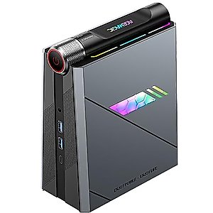 [Mini Gaming PC] Intel Core i9-11900H, up to 4.9GHz, 16GB DDR4 Dual Channel 512GB M.2 NVMe SSD, Mini PC [3 Adjustable Mode/RGB Lights] Mini Computers 4K Triple Display, Desktop Computer WiFi6, BT5.2