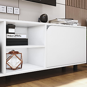 TV Stands for Living Room - 70” Black TV & Media Furniture - Media Entertainment Center - Media Cabinet Entertainment Center with Storage - TV Stand for 80 Inch TV with Doors & Shelves