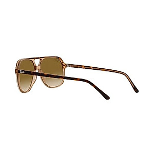 Ray-Ban RB2198 Bill Square Sunglasses, Havana On Transparent Brown/Clear Gradient Brown, 56 mm