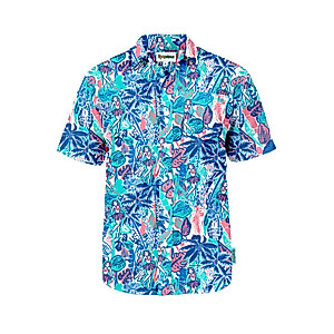 Tipsy Elves Men's Vacation The Island Breeze Hawaiian Shirt Size X-Large
