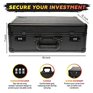 Panopply SLAB ARMOR 160+ 4 Row Psa Graded Card Storage Box Graded Card Case Psa Slab Case for Graded Cards Psa Card Case Baseball Card Cases for Sports Cards Storage Sports Card Case (BLACK)