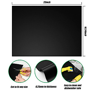 2 Pack Large Oven Liners for Bottom of Electric Oven, Gas Oven Microwave Charcoal or Gas Grills, Reusable Thick Heavy Duty Teflon Non-Stick Oven Mat, Easy to Clean Gas Stove Liners, BPA & PFOA Free