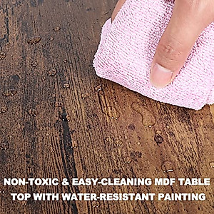 MUPATER 3-Piece Dining Set of Square Dining Table and Chairs for 2-Person, Kitchen Table Set with 2 Chairs for Dining Room Small Spaces, Industrial Brown