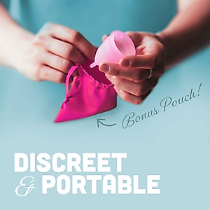 Dutchess Menstrual Cup - Reusable, Soft, Medical-Grade Silicone Period Cups - Easy to Clean Tampon and Pad Alternative, Pink & Purple, Small, Pack of 2