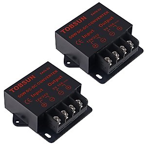 DWEII 2-Pack 12V to 5V Converter, DC 12V 24V to 5V 10A Step Down Converter Adapter DC Voltage Reducer Regulator Power Supplies Transformer Module