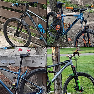 FIFTY-FIFTY Mountain Bike Fender, MTB Mudguard, Front and Rear Compatible, Fits 26", 27.5", 29", Plus Size and Fat Bike Wheel Sizes(Blue)