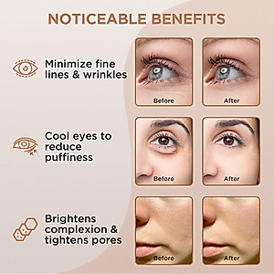 Hills & Home Ice Globes for Facial | Cryo Sticks for Face | Skin Care for Dark Circles, Puffiness, Collagen Production | Ice Roller for Face and Eyes Set of 2