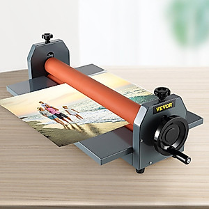 VEVOR 25 Inch Manual Cold Roll Laminator 1.18" Thickness Foldable Roll Laminating Machine Vinyl Photo Film Mounting Laminator for Commercial Professional Uses (25"Max Film Width)