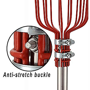 FLY HAWK Fruit Picker Tool,10 FT Long Fruit Picker Equipped with Optional Splicing of Lightweight Stainless Steel to Pick Apples, Oranges and Fruit Trees (10 FT)