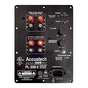 BIC America PL-200II Acoustech PL-200 II Indoor 250-Watt-Continuous Powered Subwoofer, Black