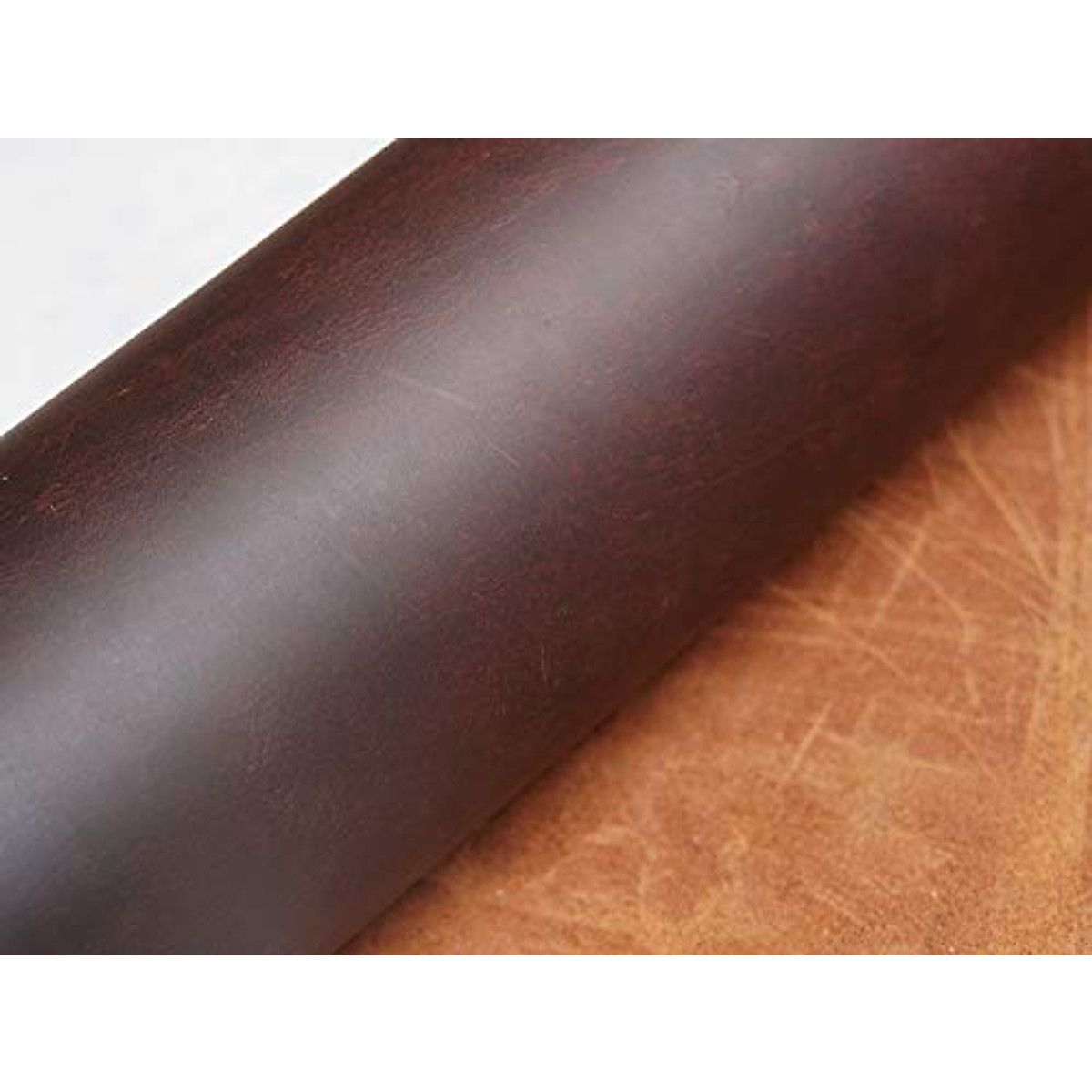 Tooling Leather Square 3.6mm-4.0mm (9-10oz) Thick Finished Full Grain Cow Hide Leather Crafts Tooling Sewing Hobby Workshop Crafting Leather Heavy Weight (Rust Red, 6"x12")