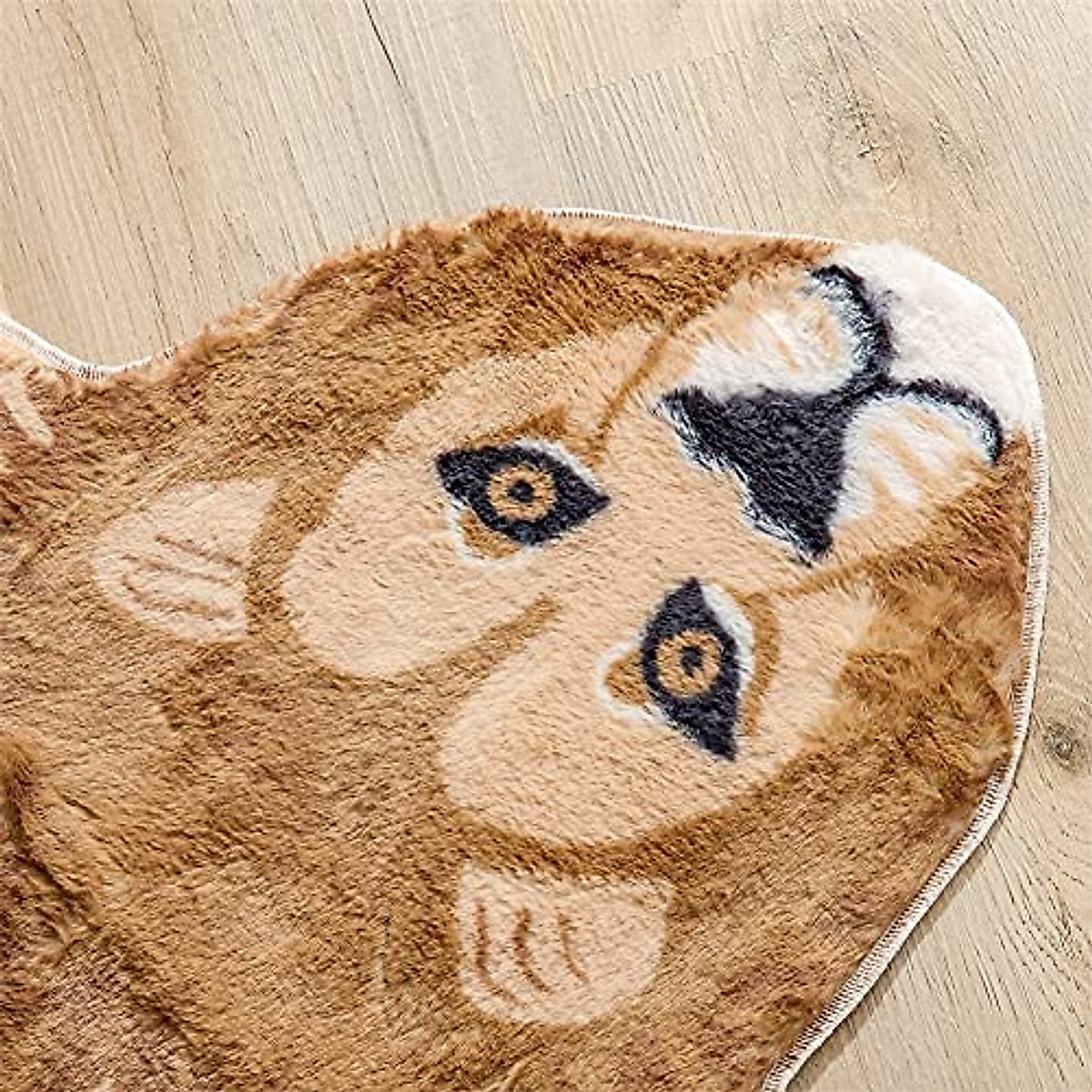 Lion Print Rug Faux Animal Printed Rug Cowhide Skin Carpet Cheetah Area Rugs Kids Rugs for Playroom Livingroom, 2.3 x3.6 Feet (Brown)