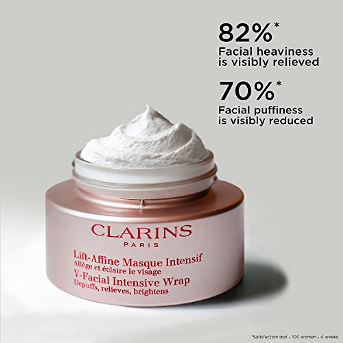 Clarins V-Facial Intensive Wrap Face Mask | Award-Winning Facial Contouring Mask | Visibly Reduces Puffiness and Swelling Caused by Stress, Heat and Hormonal Changes | Promotes Even Skin Tone | 2.5 Oz
