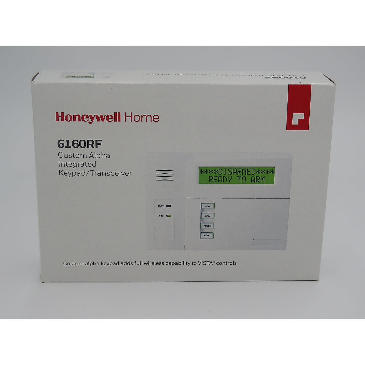 Honeywell Vista 20P Wireless Kit with a 6160RF Keypad, One 5800PIR-Res Motion Sensor, Three 5816WMWH Door/Window Contacts, and a WAVE2 Siren