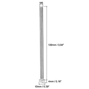 uxcell M6x100mm Hex Bolts 304 Stainless Steel Hexagon Screw Bolt 5pcs