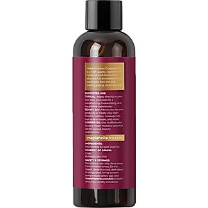 Pure Grapeseed Oil for Skin Care - Cold Pressed Grape Seed Oil Liquid for Skin with Moisturizing Carrier Oil for Essential Oils Mixing - Natural Vitamin E Anti Aging Body Oil for Dry Skin and Hair