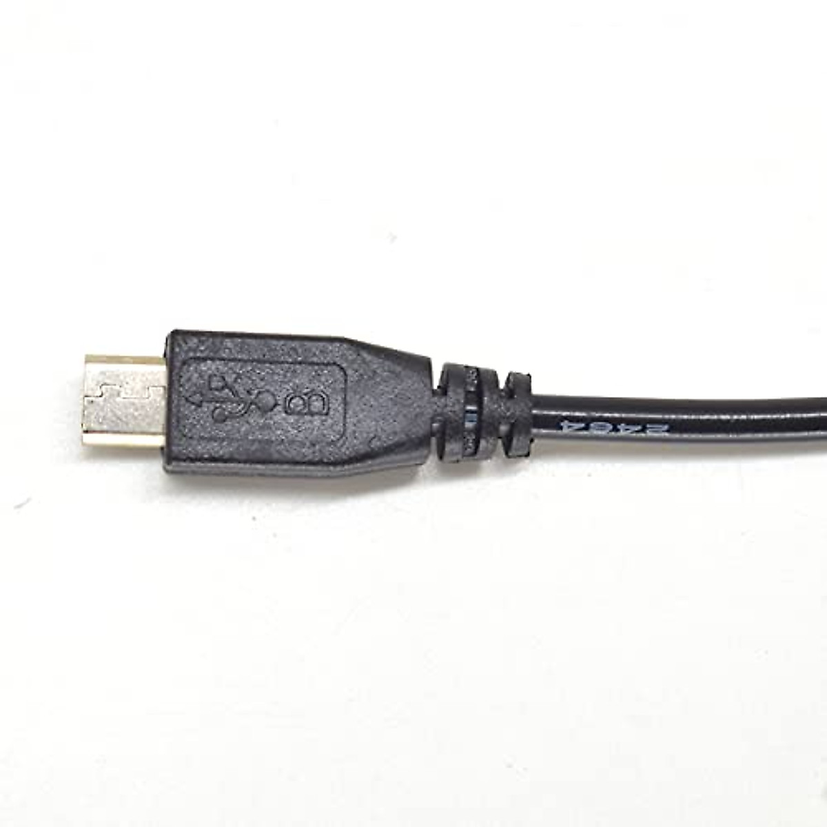 5pcs Micro USB Male Plug Cable 12inch 30cm 5V 3A 22AWG 2 Wires Power Pigtail Cable Cord DIY Black, 1 feet