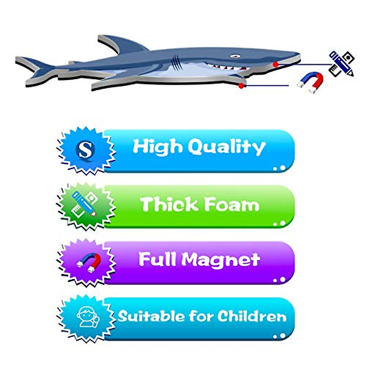 SpriteGru 59 PCS Zoo Animal Zoo Magnets for Toddlers Kids, Perfect Preschool Learning