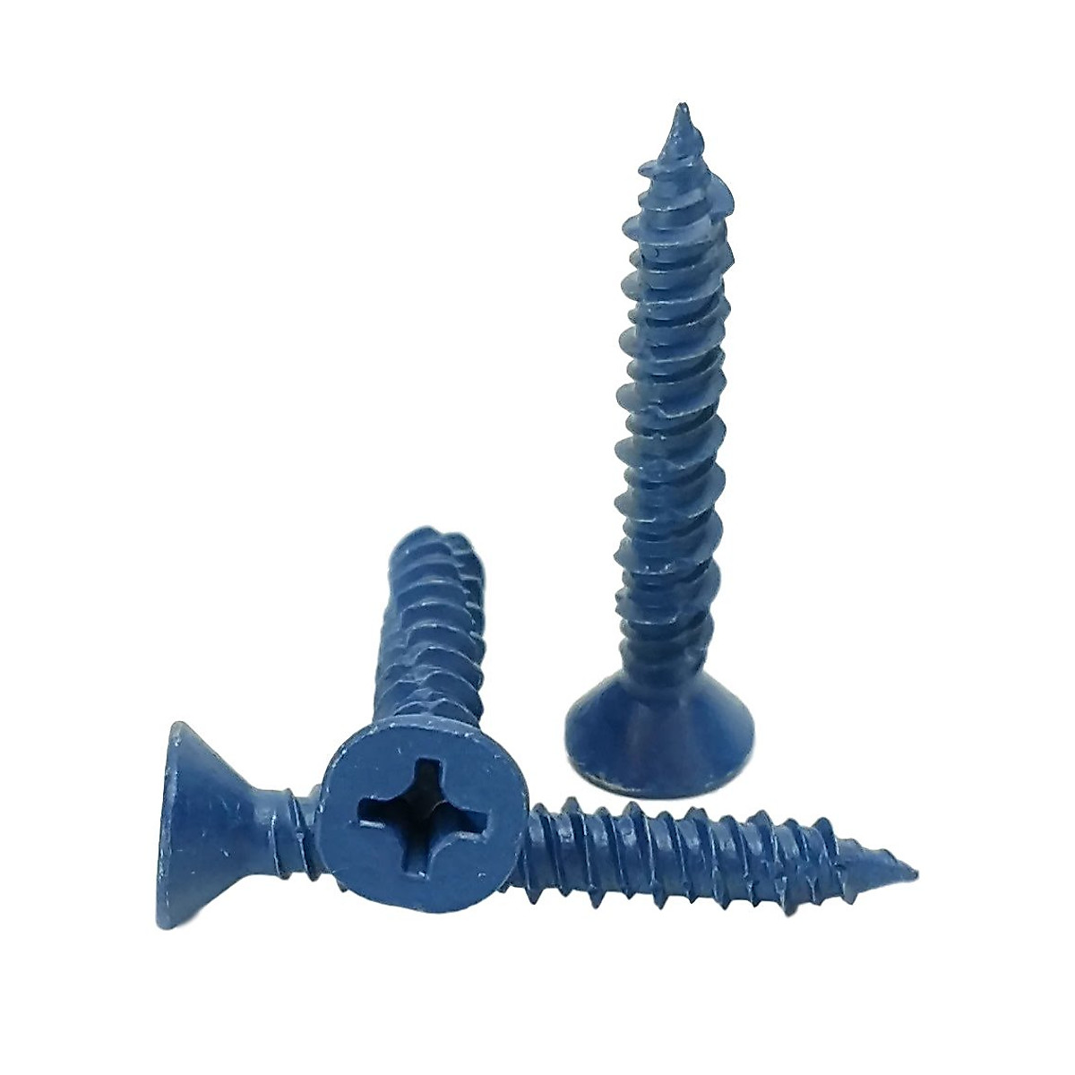 Chenango Supply 1/4 x 1-3/4" Flat Head Concrete Screw Anchor. 100 Pieces with Drill Bit (Miami-Dade Compliant) (1/4 x 1-3/4)