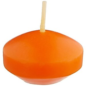 Zest Candle 24-Piece Floating Candles, 1.75-Inch, Orange