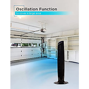 Black + Decker 36 inches Digital Tower Fan with Remote, Black