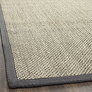 SAFAVIEH Natural Fiber Collection 6' x 9' Marble / Grey NF443B Border Sisal Area Rug