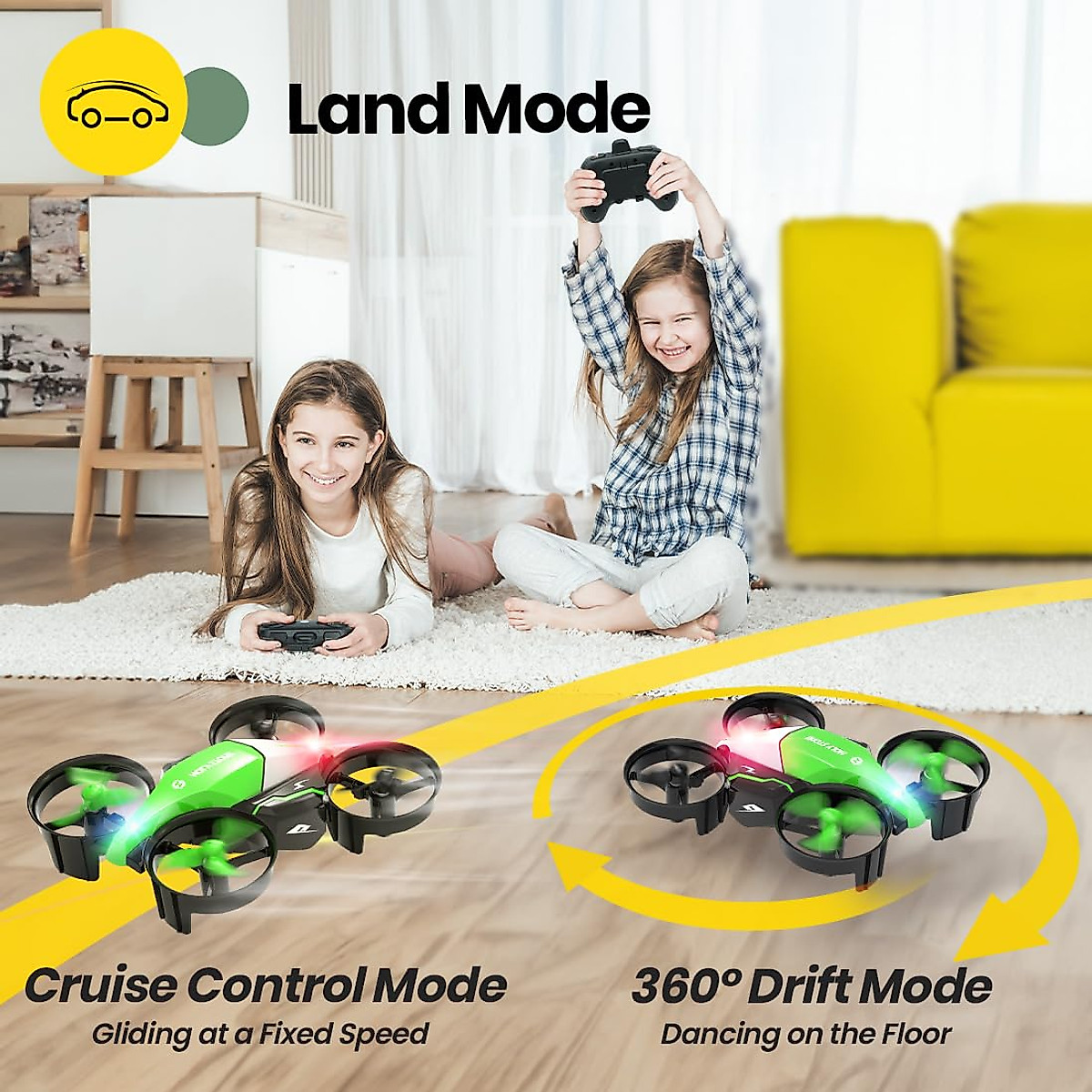 Holy Stone HS210F Mini Drone for Kids, Green & Blue, Toy Gift for Boys and Girls