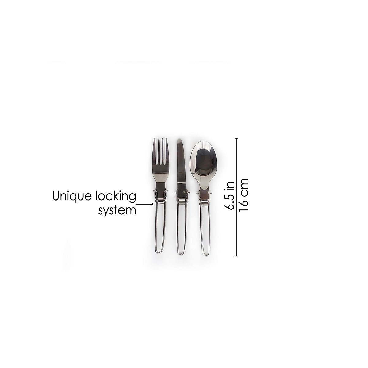 Life 2 Go 3 Pcs Camp Cooking Utensil Set & Outdoor Kitchen Gear Cookware Kit, Portable Compact Carry Case for Camping, Hiking, Travel, BBQ GrillinG Stainless Steel Accessories Spoon & Fork, Black