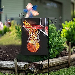 Hokkien Basketball and Basketry Garden Flag Double Sided 12 x 18 Inch, Yard Flags, Decorative Small Garden Flags, Outdoor Lawn and Garden Décor