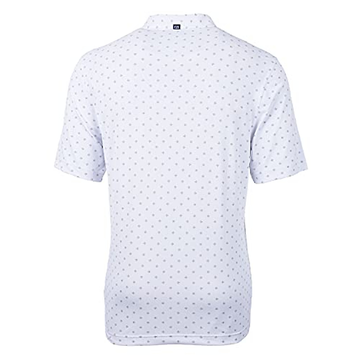 Cutter & Buck Virtue Eco Pique Tile Print Recycled Mens Big & Tall Polo, White, XLT