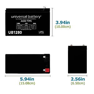 UB1280 12V 8Ah F1 Home Alarm Securirty System Battery