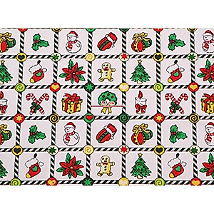 PHEZEN 10 Pieces Christmas Cotton Fabric Bundles, Sewing Square Fabric Scraps Quilting Fabric Squares Assorted Christmas Patterns Cotton Patchwork for DIY Craft Christmas Party Supplies, 25 x 25 cm