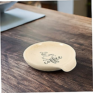 Cabilock 4 Sets Ceramic Spoon Rest Coffee Mug Spatula Holder Kitchen Spoon Rest Stove Spoon Holder Coffee Cups Ceramic Scoop Rest for Daily Use Scoop Holder for Kitchen Coffee Spoon Rest