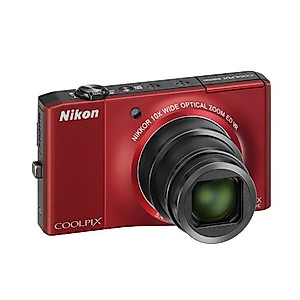 Nikon Coolpix S8000 14.2 MP Digital Camera with 10x Optical Vibration Reduction (VR) Zoom and 3.0-Inch LCD (Red)
