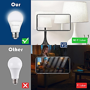 TPBAISHENG 15W LED Light Bulbs 100 Watt Equivalent, No Flicker, 1500 Lumens, 5000K Daylight Super Bright 100 Watt Equivalent Light A19 LED Bulb, Non-Dimmable, E26, CRI 85+, 30000+ Hours (2, 5000K)