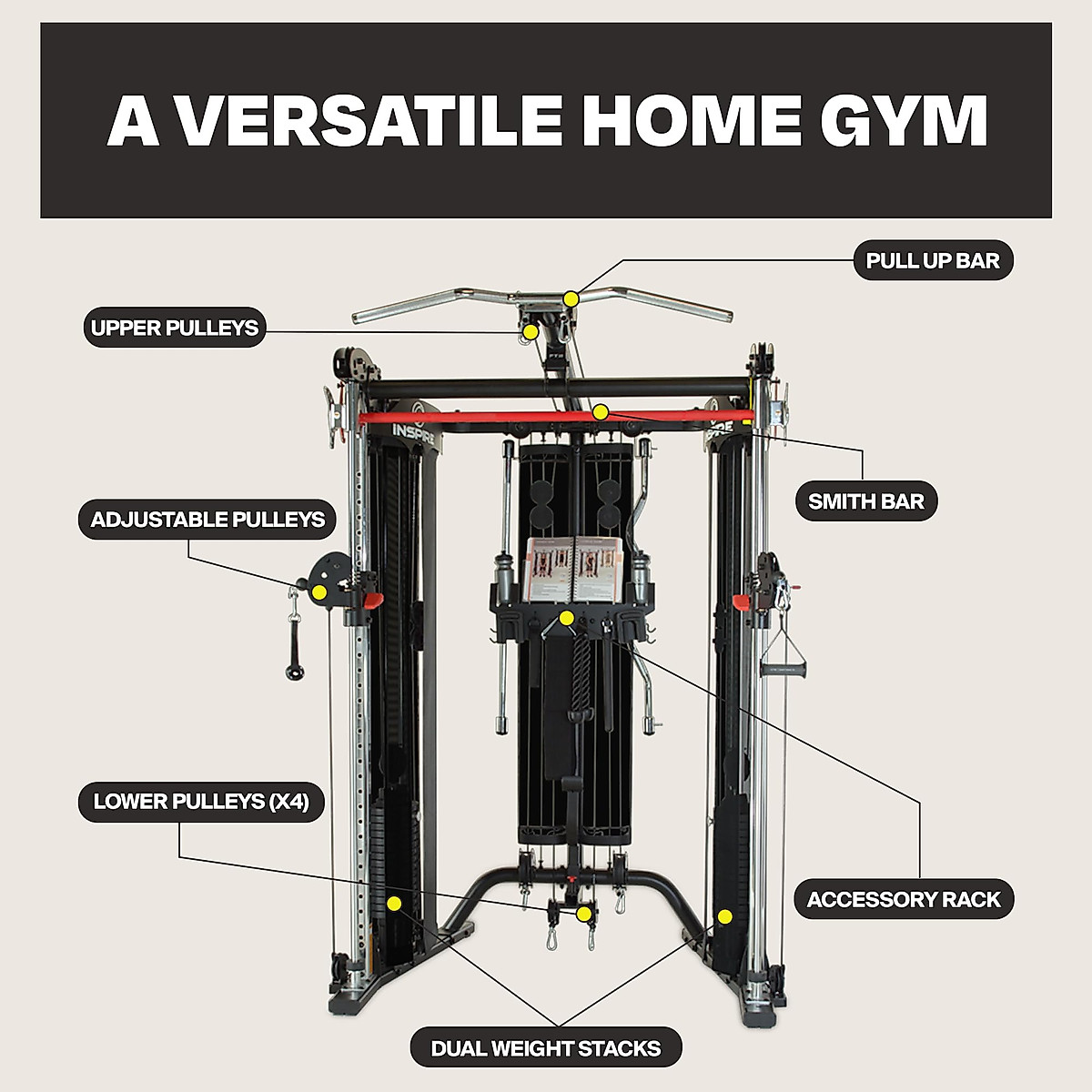 INSPIRE Fitness FT2 Functional Trainer and Smith Station