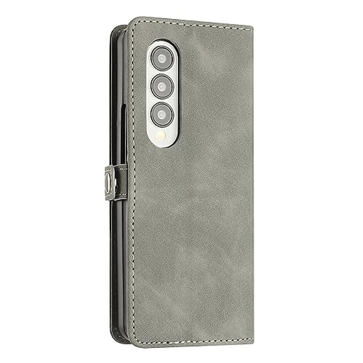 phone flip case Wallet Case for Samsung Galaxy Z Fold 3, Compatible with Samsung Galaxy Z Fold 3 Case [TPU Shockproof Interior Case] PU Leather Case with Magnetic Flip Cover phone screen protection (