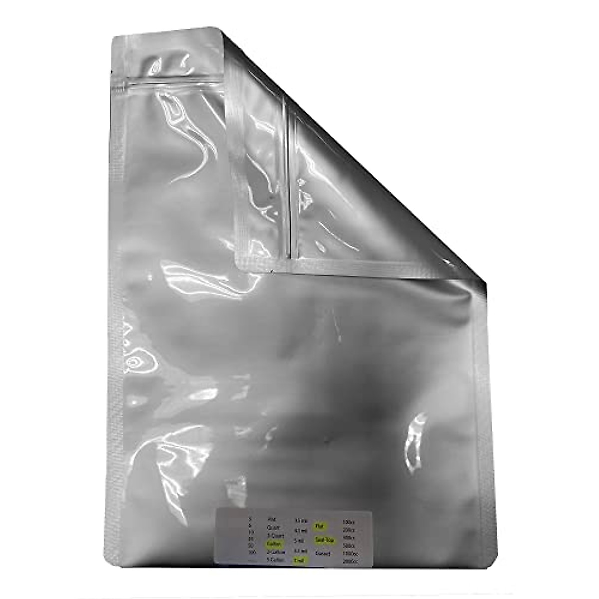 PackFreshUSA: 7 Mil - Gallon Premium Century Seal-Top Mylar Bags (10" x 14”) - Rounded Corners - Heat Sealable - Long-Term Food Storage (100)