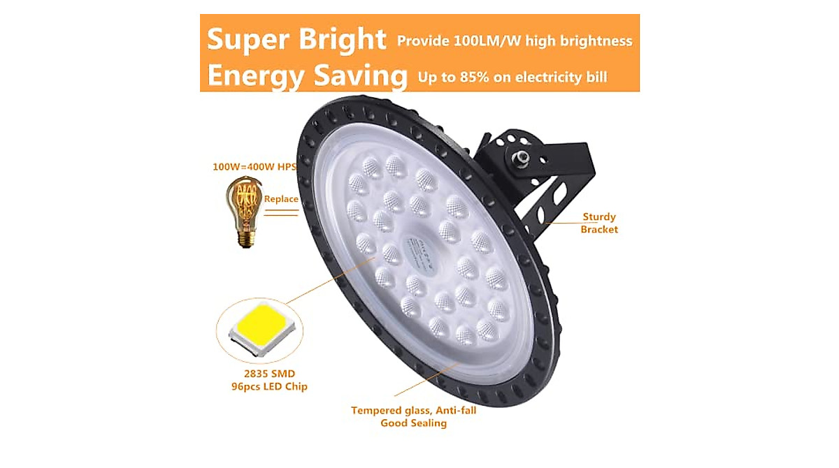 100W UFO LED High Bay Light - Super Bright & Efficient