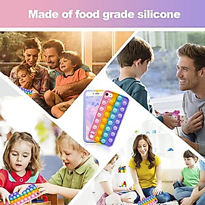 iPod Touch 7 Pop it Case, Kakotomy Stress Relief Fidget Toy Push Pop Bubble Sensory Silicone Cute Design Protective Girls Women Case for Apple iPod Touch 5/6/7th Generation