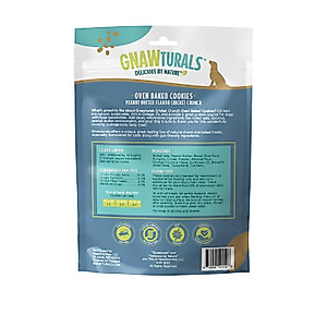Gnawturals Oven Baked Cookies | Cricket Crunch | All Natural Small Artisan Batches, Packed with Sustainable Protein & Omegas | Ideal Treat for Food Sensitivities (40 Count, Peanut Butter)