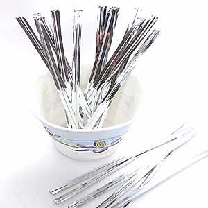 Weststone - 1000pcs 4" Silver Metallic Twist Ties foil Twist Ties for Cello Bags Treat Bags in Birthday Party Wedding Party