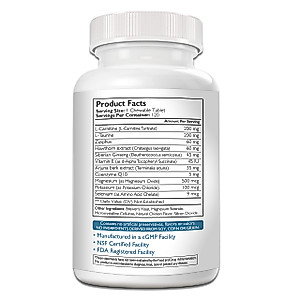 Nutrition Strength Heart Support for Dogs with Taurine & Carnitine, Promote Blood Circulation, Support Cardiovascular Function, Heart Muscle Integrity & Free Radical Defenses, 120 Chewable Tablets