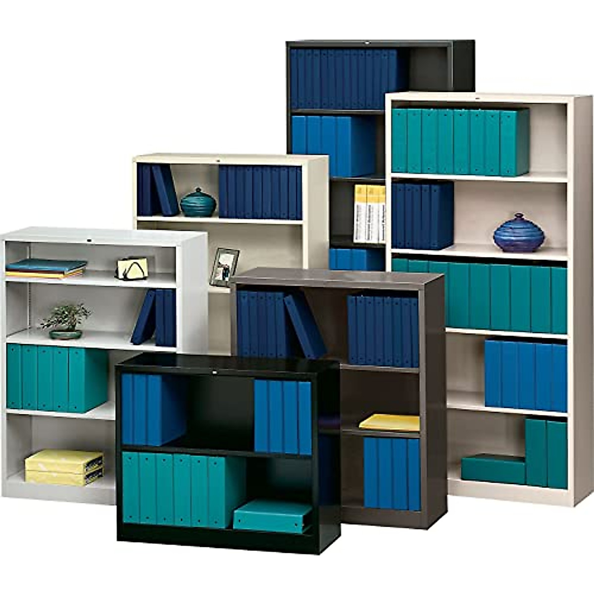 Hon S30ABCS Metal Bookcase, Two-Shelf, 34-1/2w x 12-5/8d x 29h, Charcoal